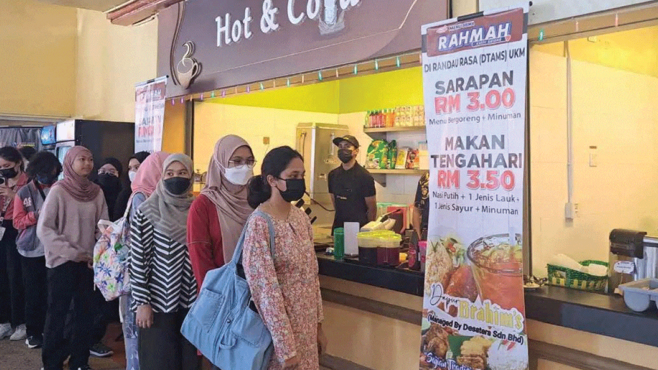 Sedia Menu Rahmah Siswa, peniaga di Universiti awam dan Politeknik ...