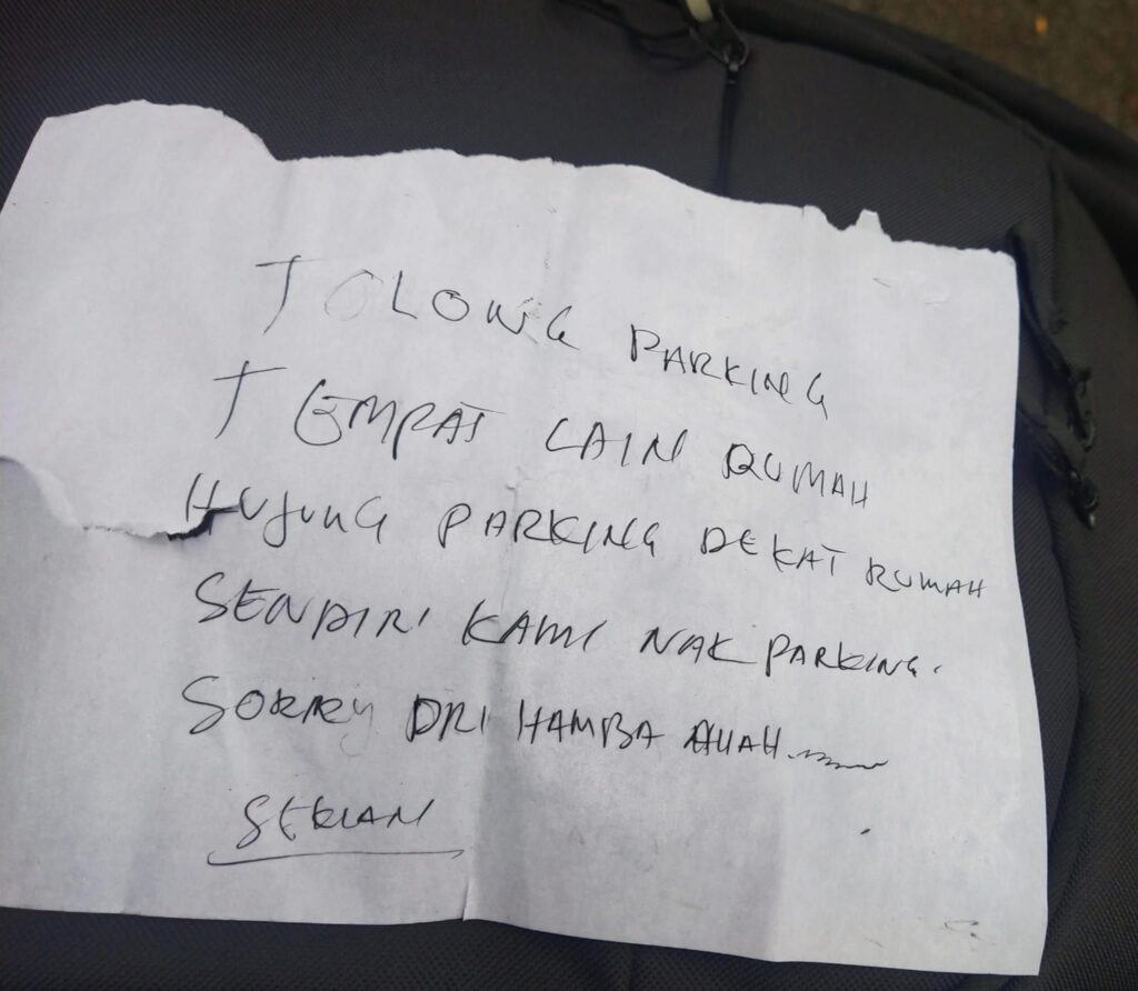 'Tolong parking tempat lain' - Rupanya dah jadi trend orang flat bagi ...